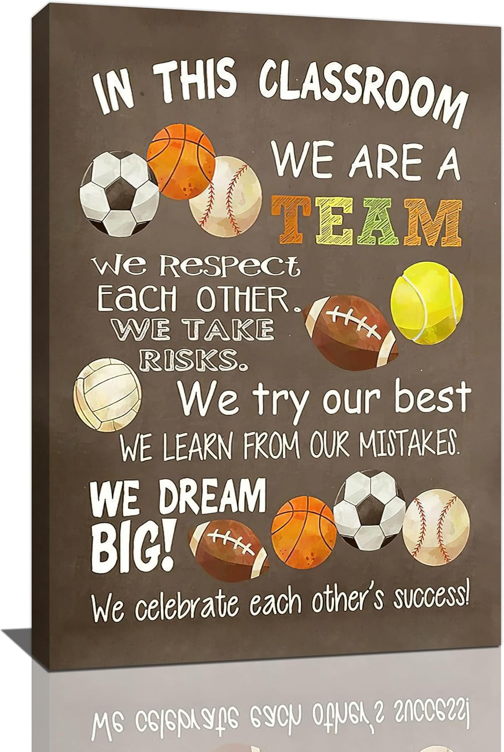 AXXPosters In This Classroom Sports Themed Pictures Wall Decor ...