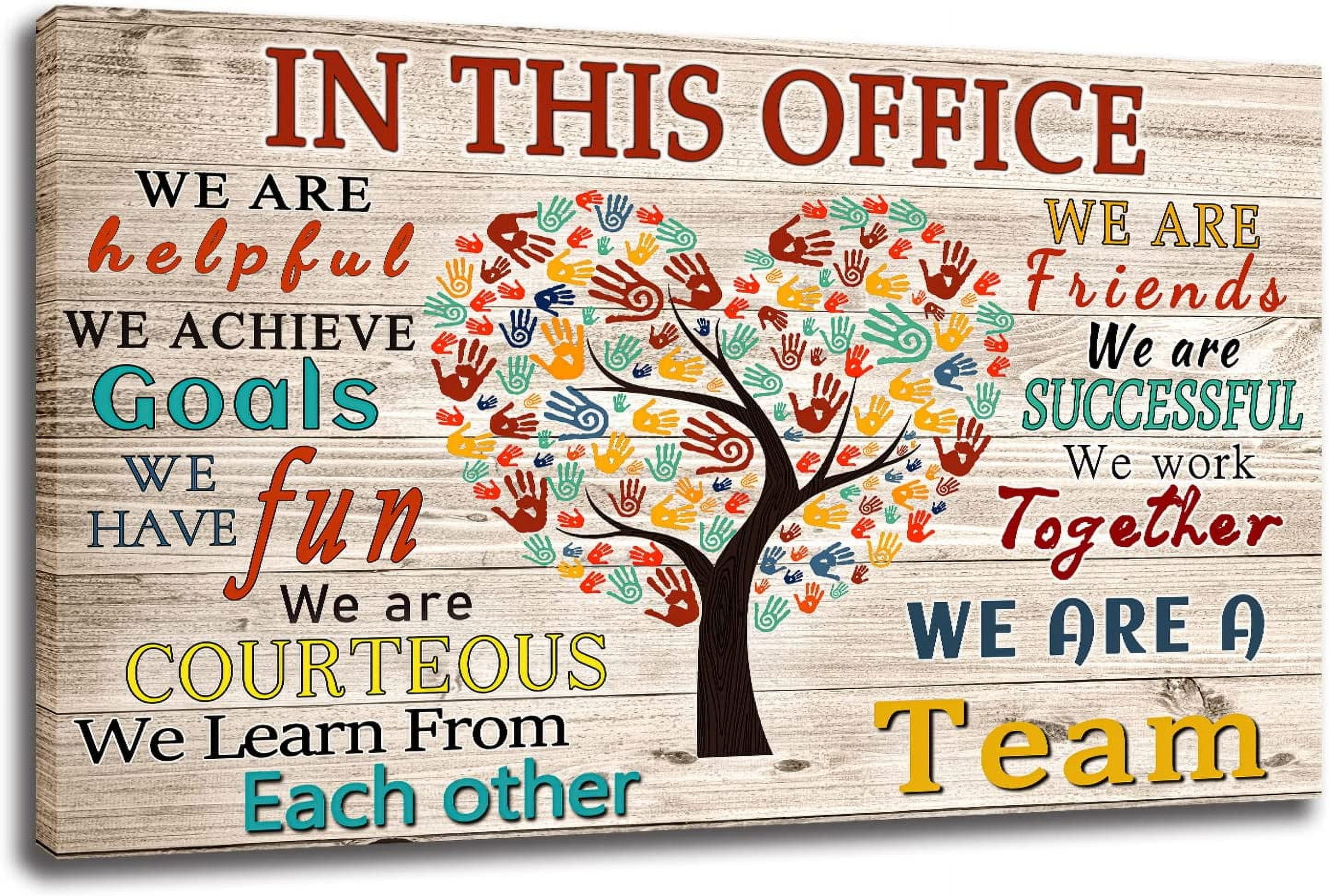 AXXPosters-In This Office We Are A Team Inspirational Wall Art Positive ...