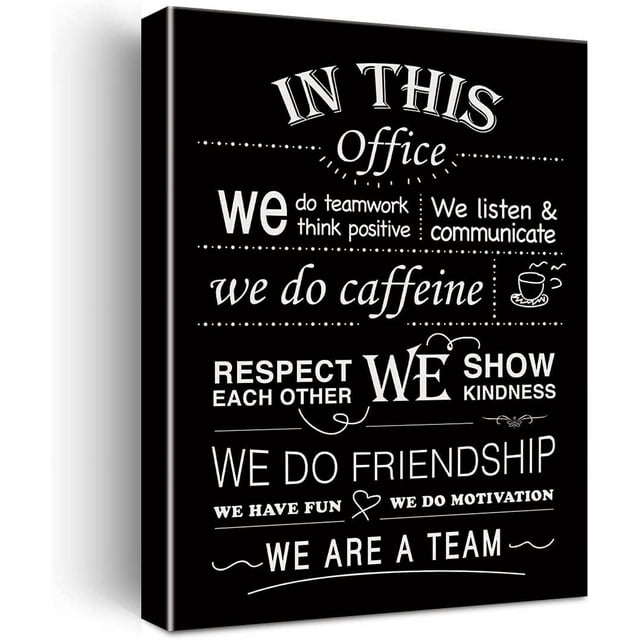 AXXPosters-In This Office We Do Teamwork Motivational Quotes Canvas ...