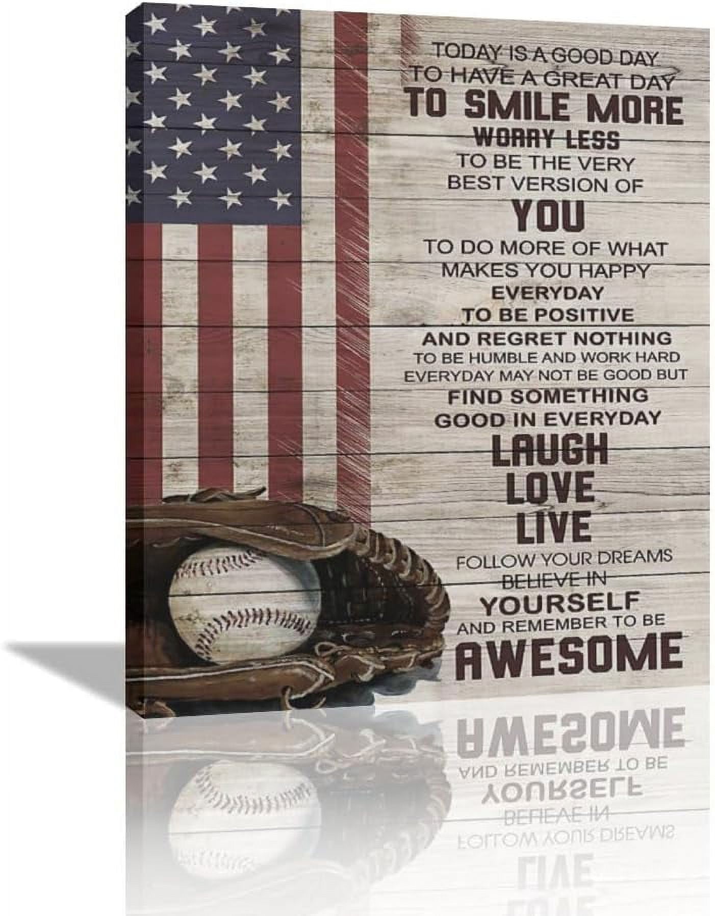 AXXPosters-Inspirational Baseball Wall Art Sport Theme Pictures Wall ...