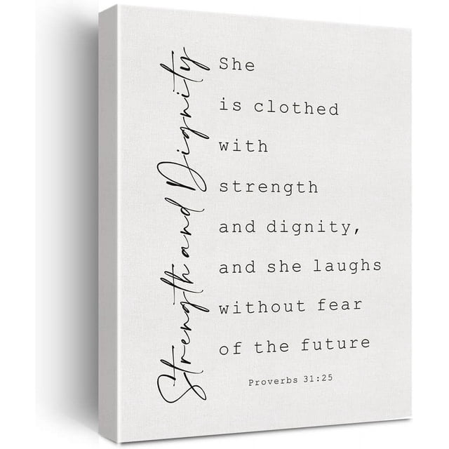 AXXPosters-Inspirational Bible Verse Canvas Print Decor Proverbs 31 : ...