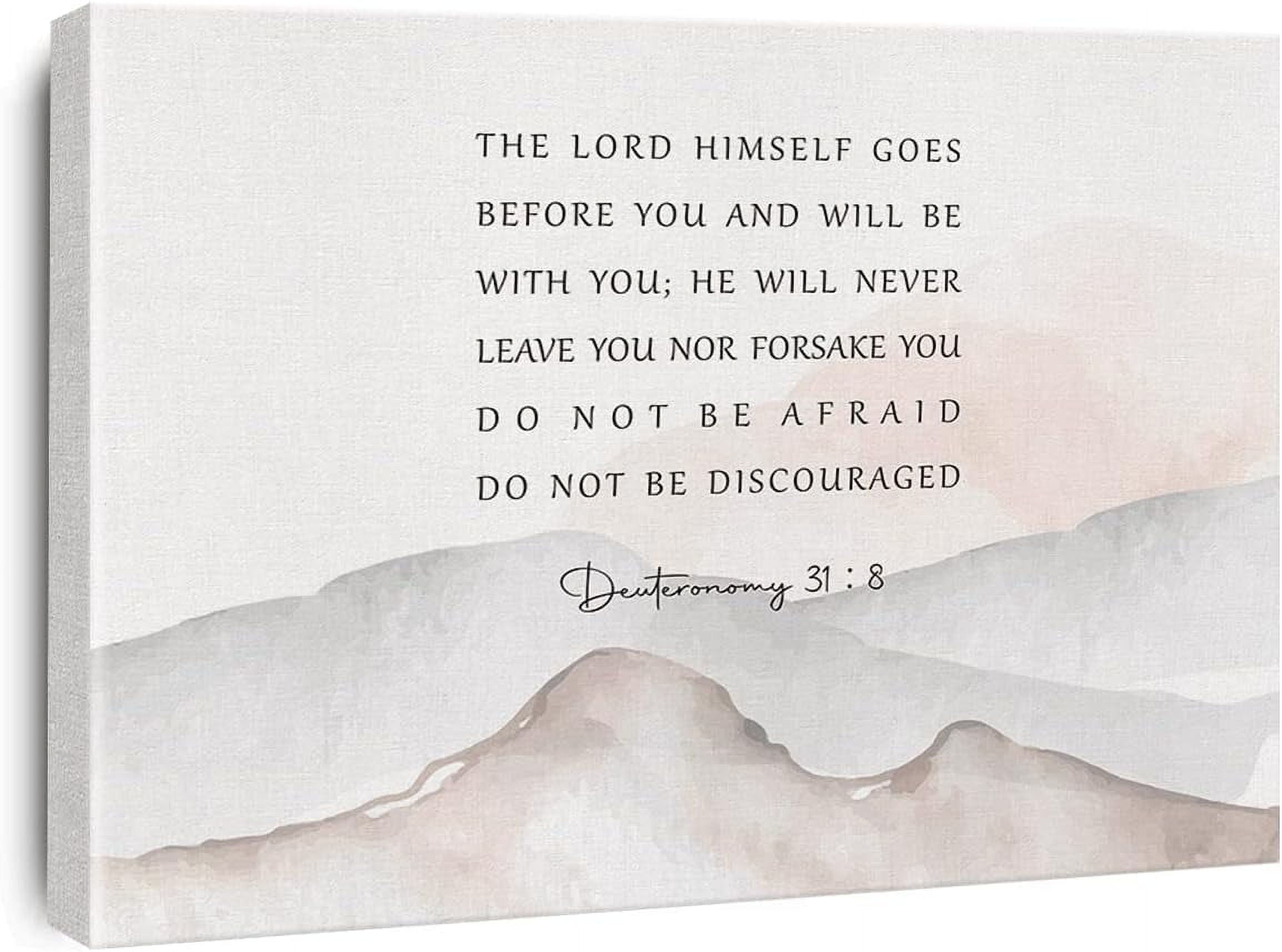 AXXPosters-Inspirational Bible Verse Canvas Print Decor Watercolor ...