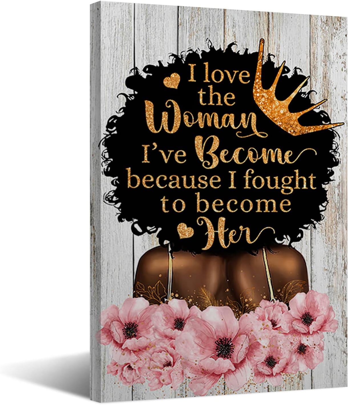 AXXPosters- Inspirational Black Queen Wall Art African American Black Girl Poster Motivational ...