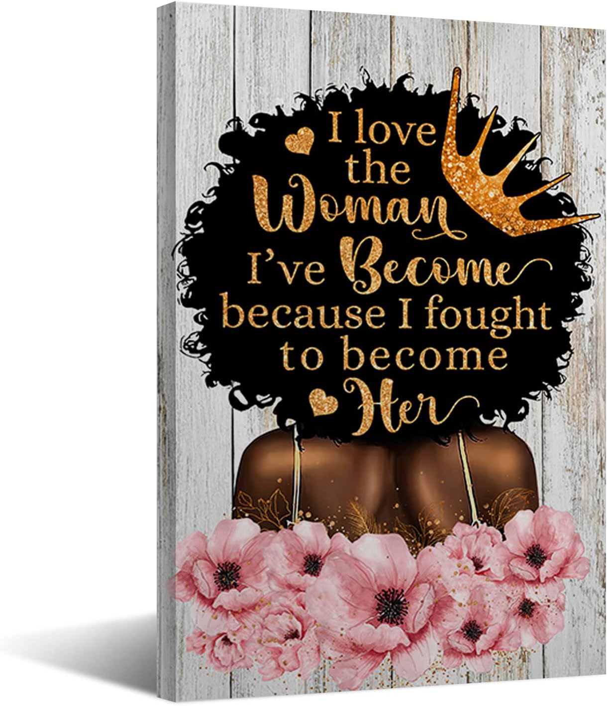 AXXPosters- Inspirational Black Queen Wall Art African American Black Girl Poster Motivational ...