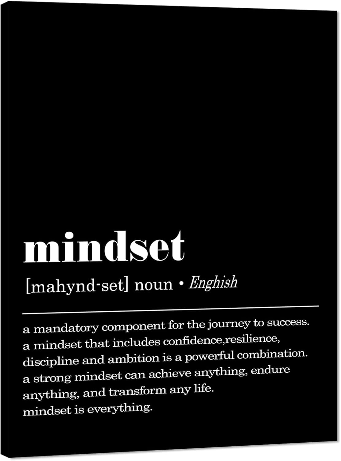 AXXPosters-Inspirational Canvas Wall Art - Mindset Is Everything Quotes ...