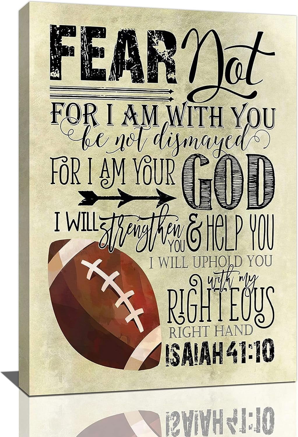 AXXPosters-Inspirational Football Wall Art Bible Verse Motivational ...