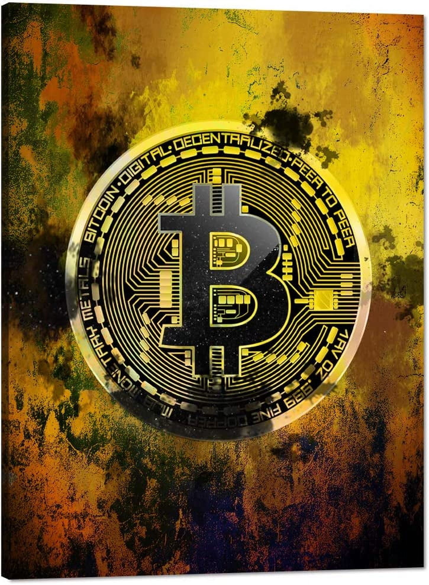 AXXPosters-Inspirational Motivational Posters Bitcoin Canvas Painting Hodl Crypto Btc Wall Art ...