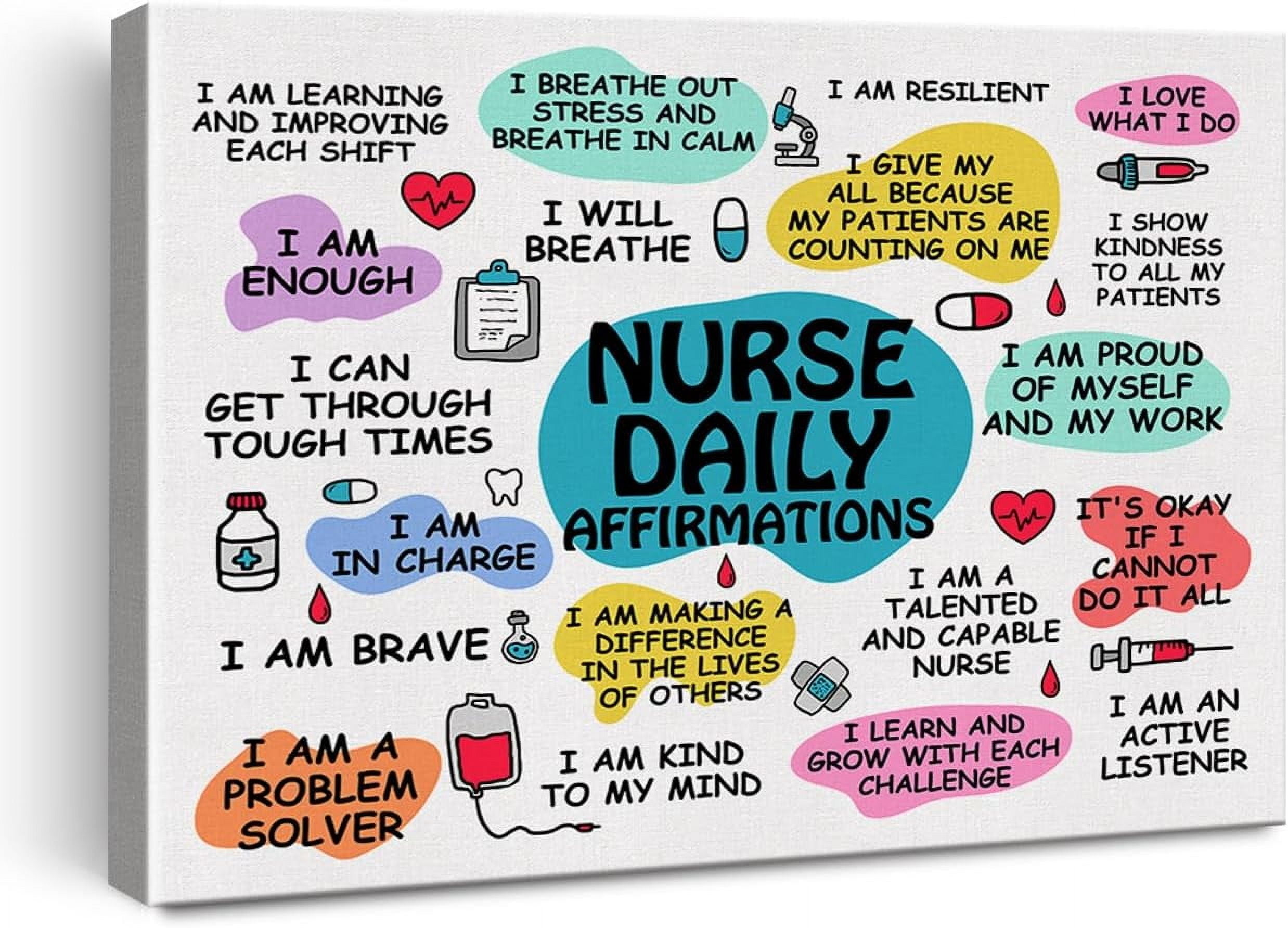 AXXPosters-Inspirational Nurse Poster Canvas Wall Art for Office Home ...