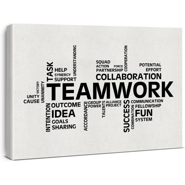 AXXPosters-Inspirational Teamwork Canvas Wall Art Print Motivational ...