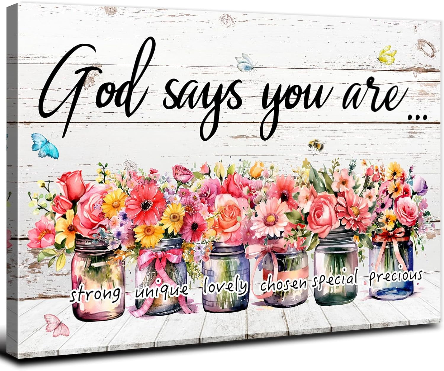 AXXPosters-Inspirational Wall Art Bible Verses Wall Decor God Says You Are Wall Sayings Pictures ...