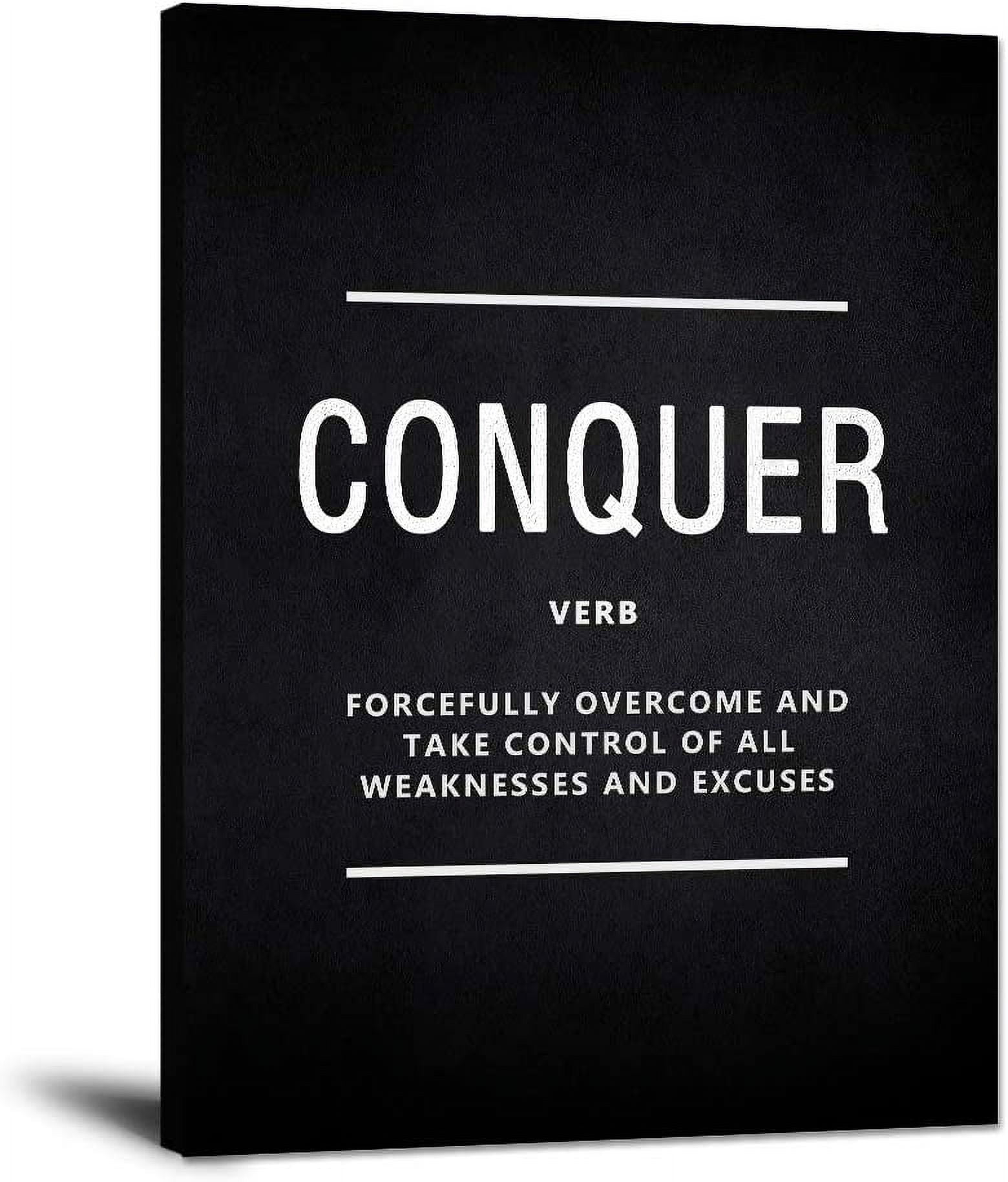 AXXPosters-Inspirational Wall Art Motivational Posters Conquer Verb ...