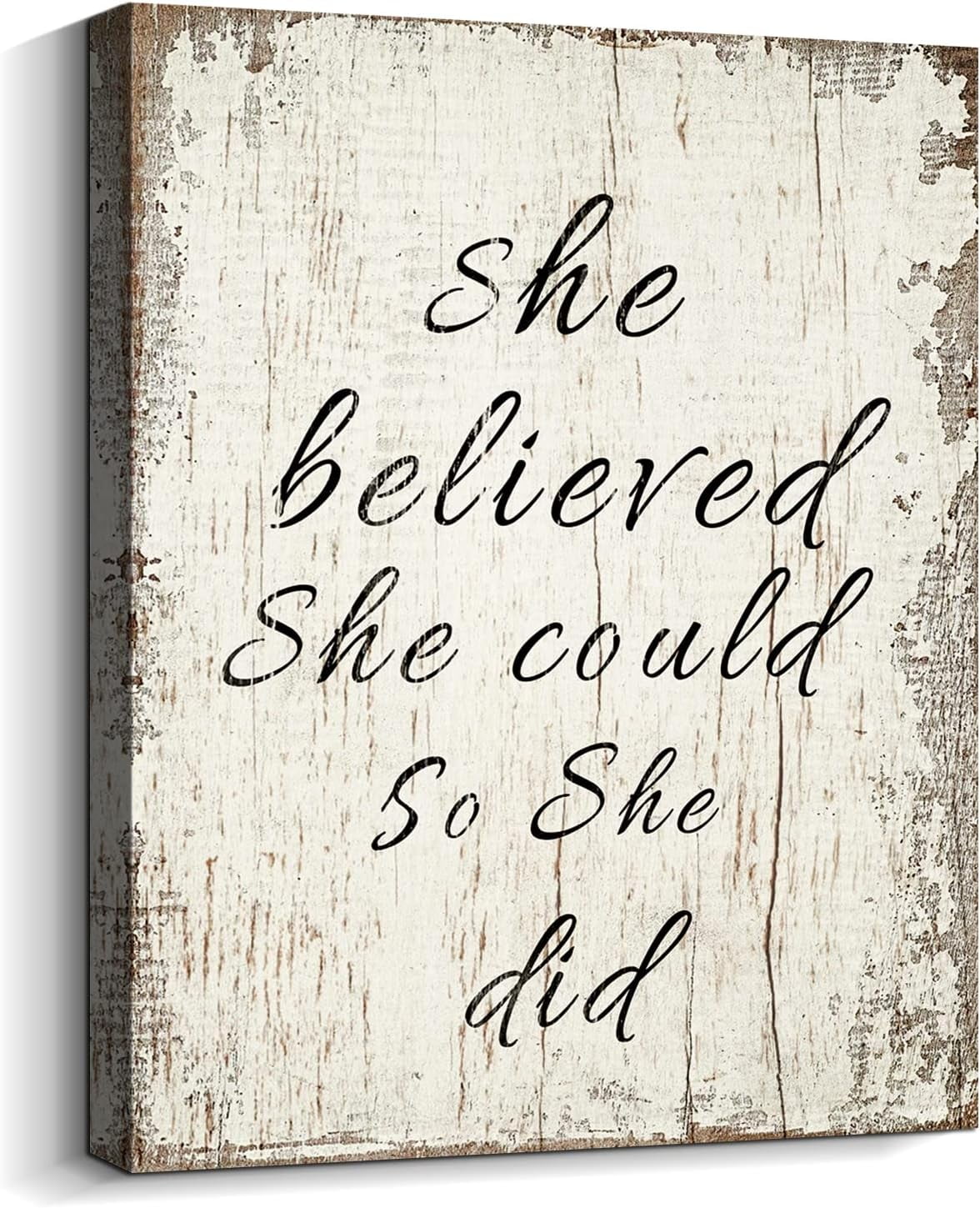 AXXPosters-Inspirational Wall Art for Women - She Believe She Could So ...