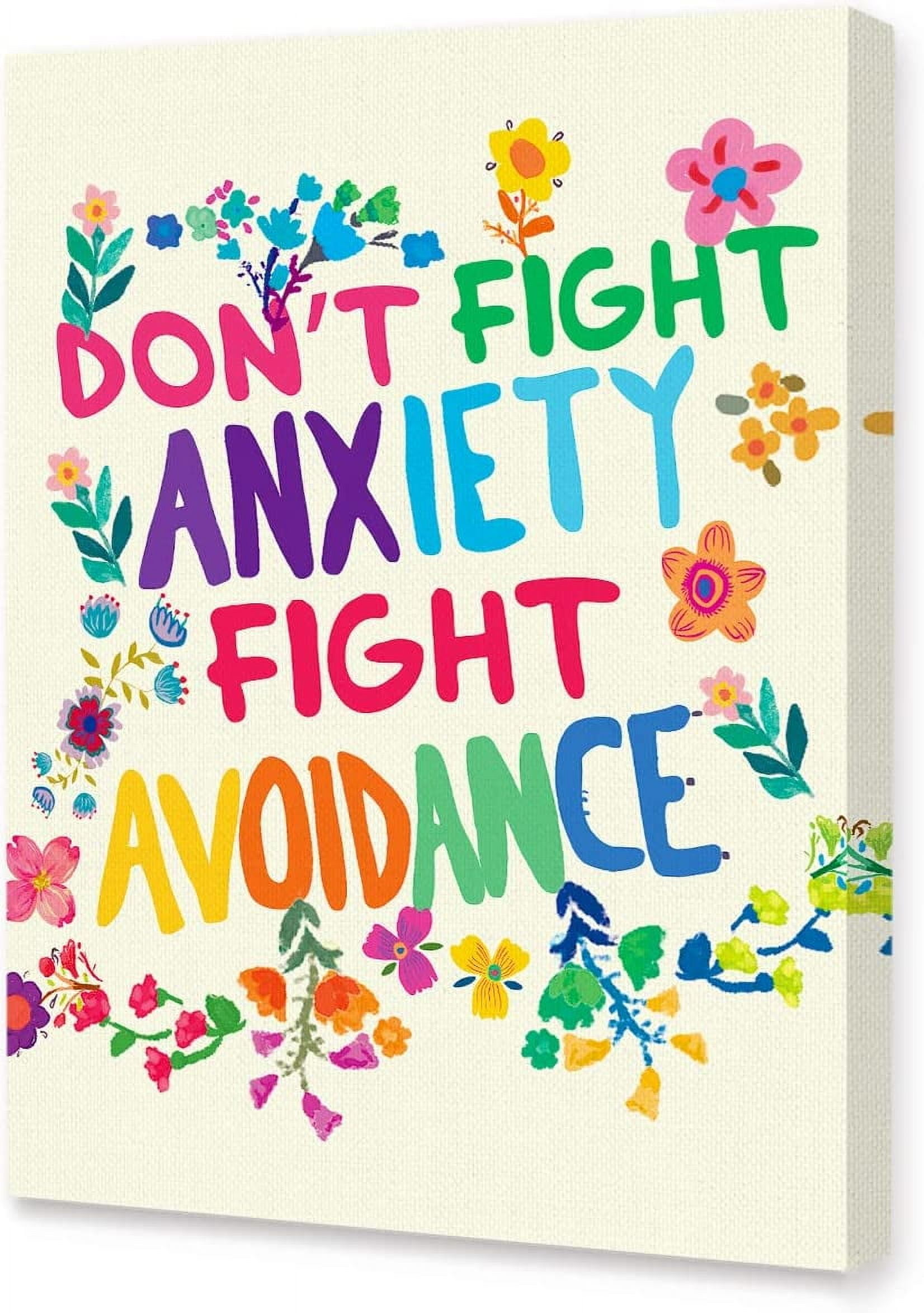 AXXPosters-It's OK Colorful Flowers Inspirational Quote Canvas Framed ...