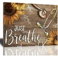 AXXPosters-Just Breathe Canvas Wall Art Beautiful Sunflower And Medical ...