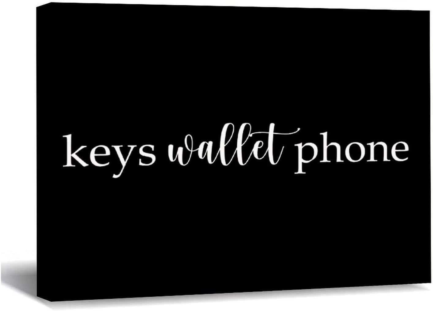 AXXPosters Keys Wallet Phone Canvas Wall Art Positive Quotes Canvas ...