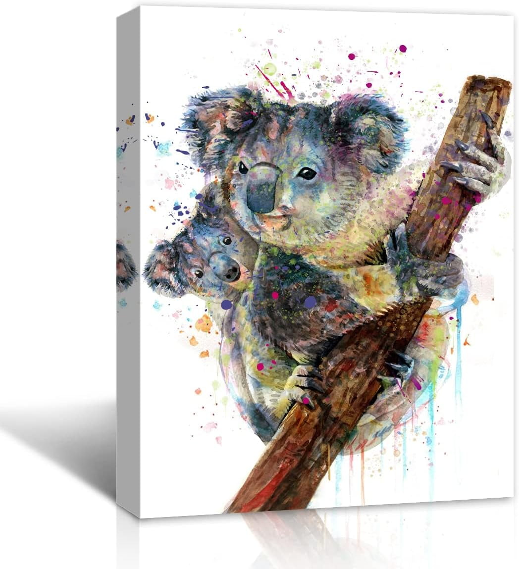 AXXPosters-Koalas Wall Art Print Funny Cute Mother Koala and Baby Koala ...
