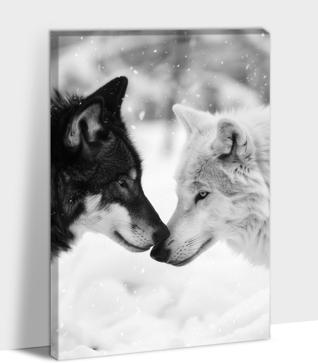 AXXPosters-Large Motivational Wolf Wall Art Canvas - Inspirational ...