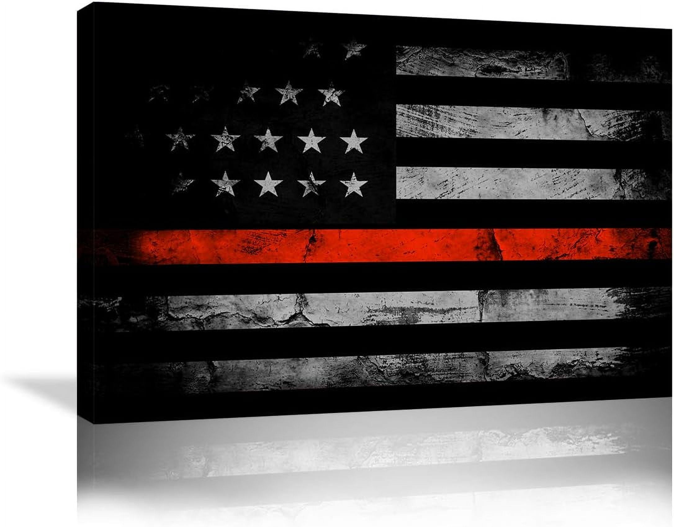 AXXPosters-Large Poster Retro American Flag Bald Eagle US Military Wall Art Canvas Prints Thin ...