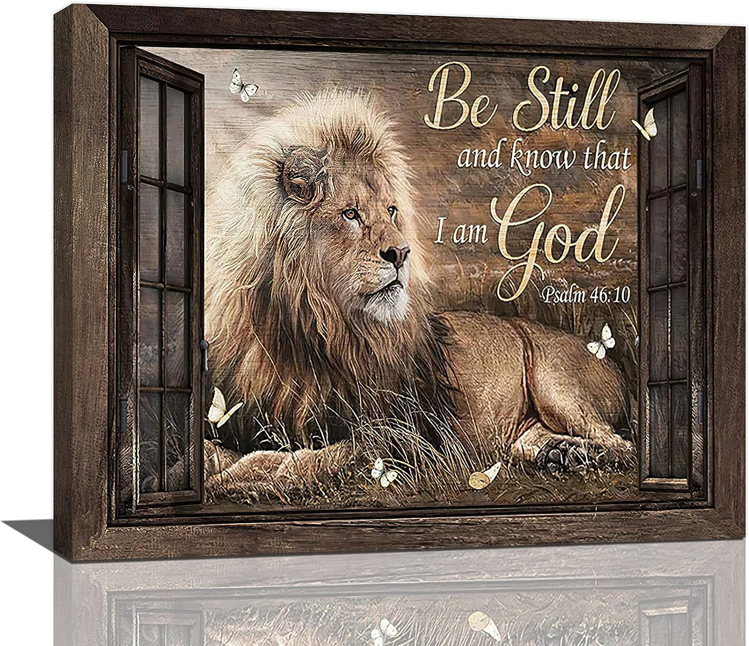 AXXPosters-Lion Wall Art Rustic Farmhoues Christian Decor Of Judah ...