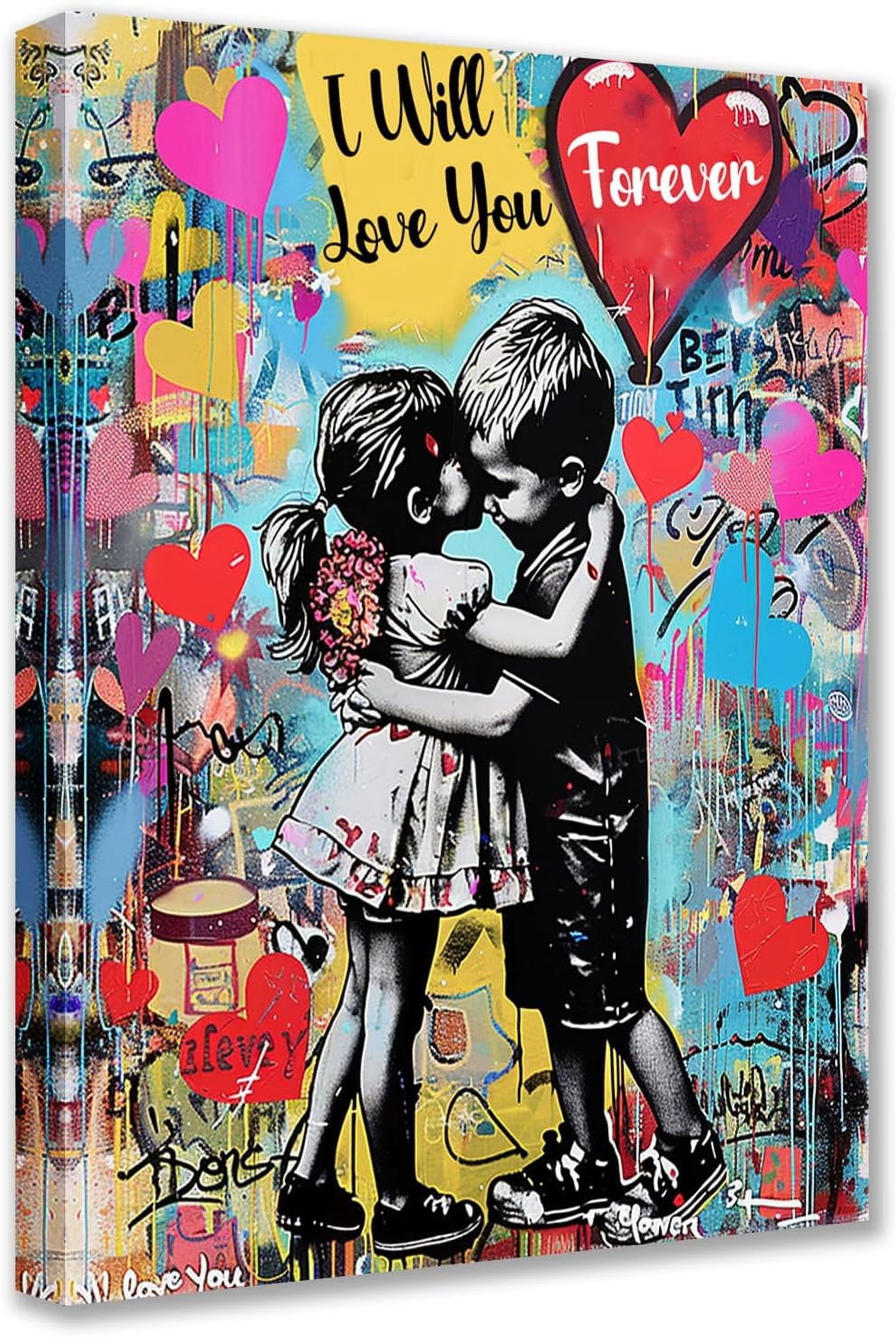 AXXPosters-Living Room Wall Decor Creative Graffiti Pictures Colorful ...