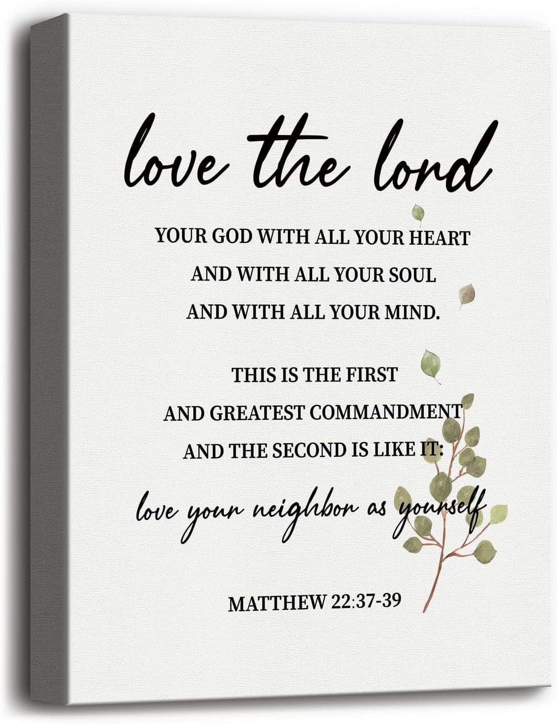 AXXPosters-Love the Lord Your God, Matthew 22:37-39, Bible Verse ...
