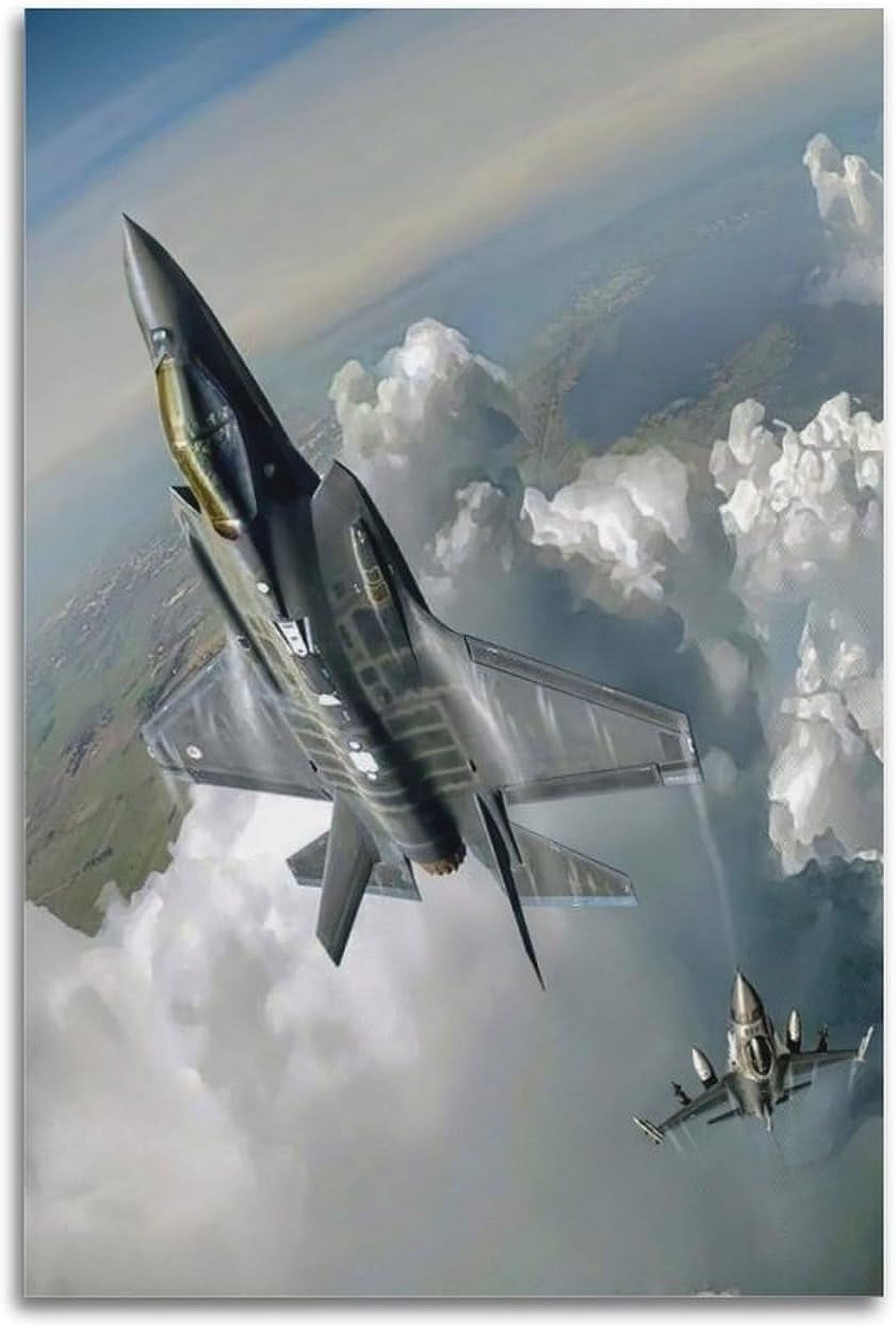 AXXPosters-Military Poster F-35 Fighter Jet Painting Poster Poster ...