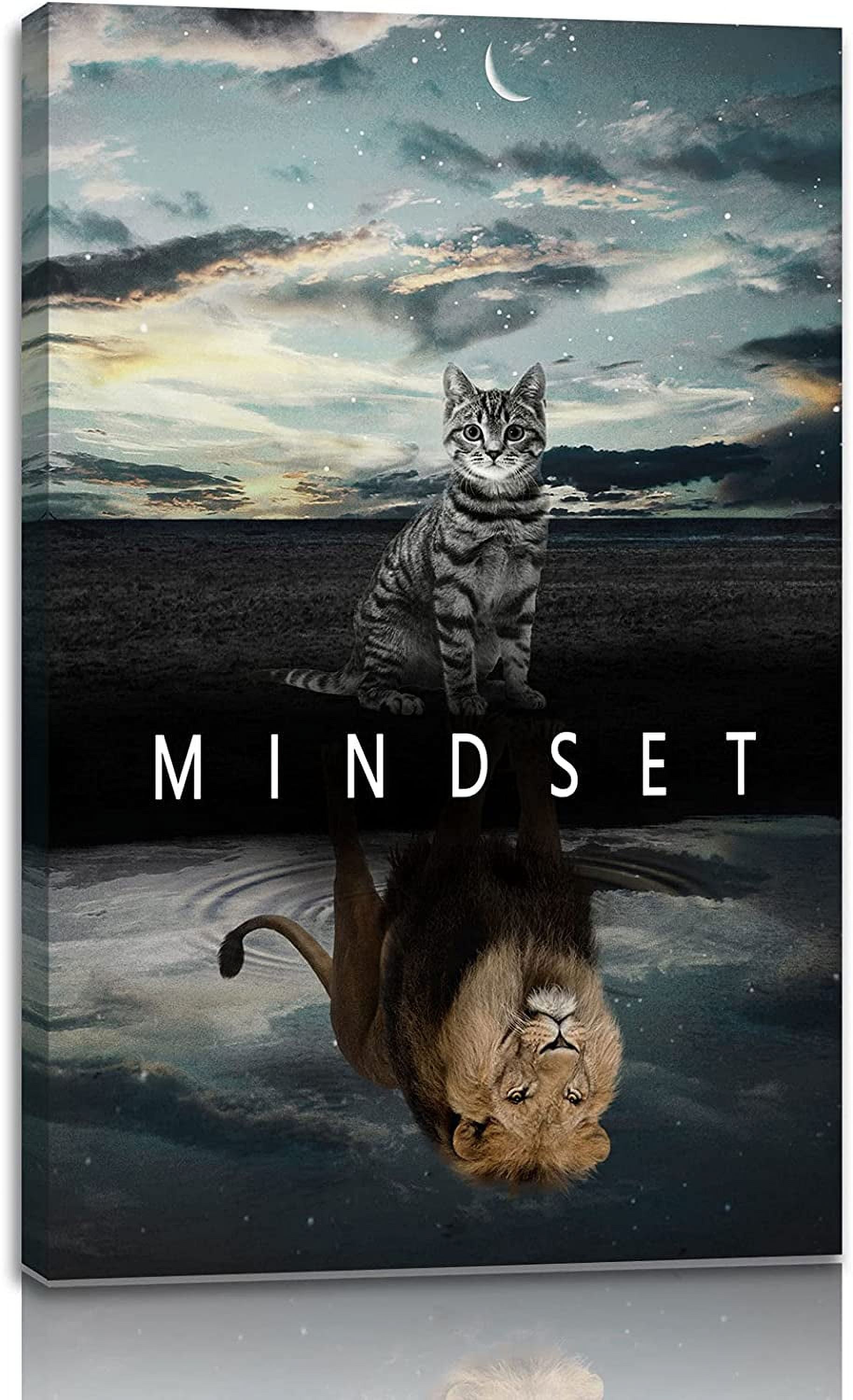 AXXPosters-Mindset is Everything Prints Motivational Poster Wall Decor ...