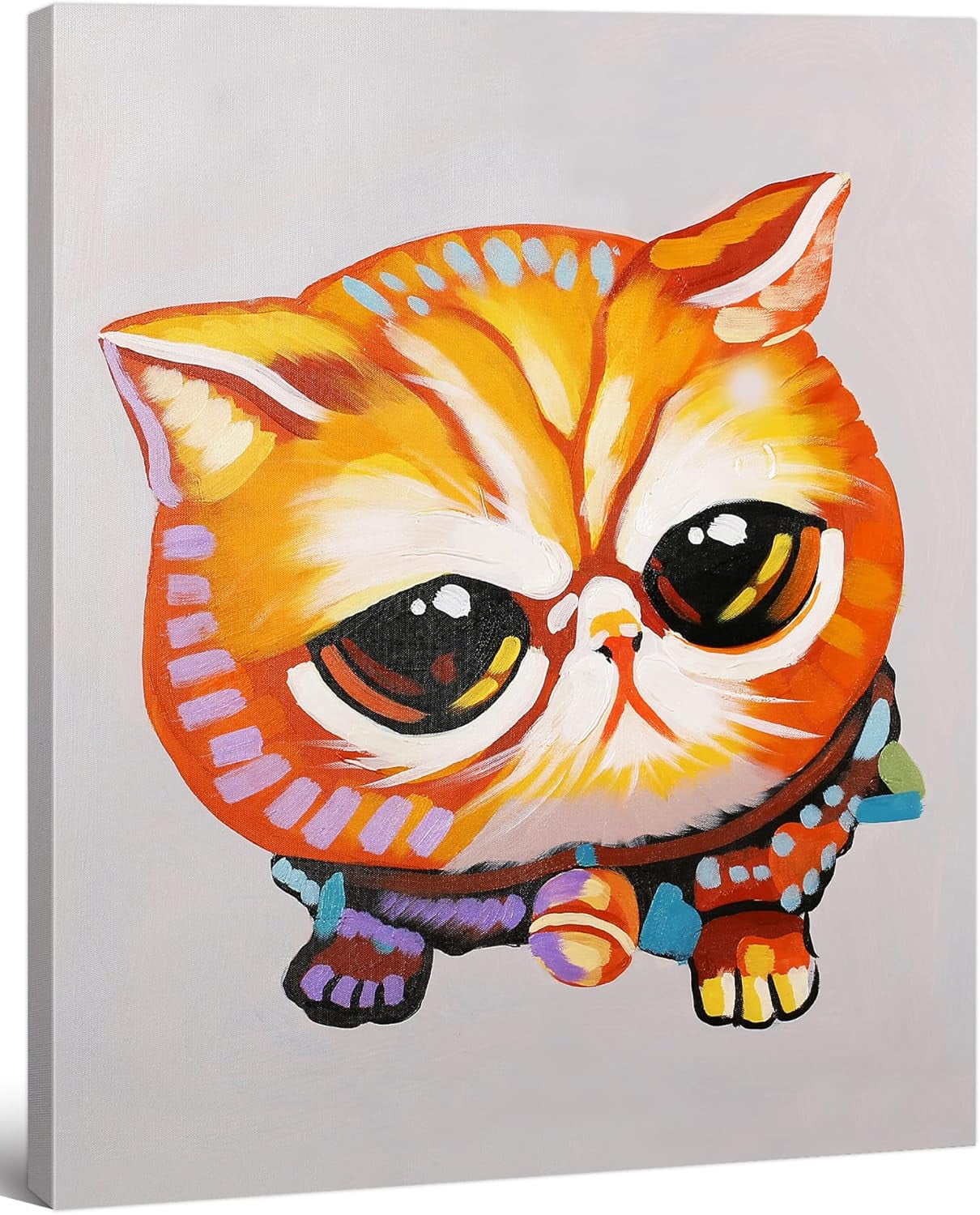 AXXPosters-Modern Animal Pop Art - - Big Eyed Cat Canvas Print Home ...