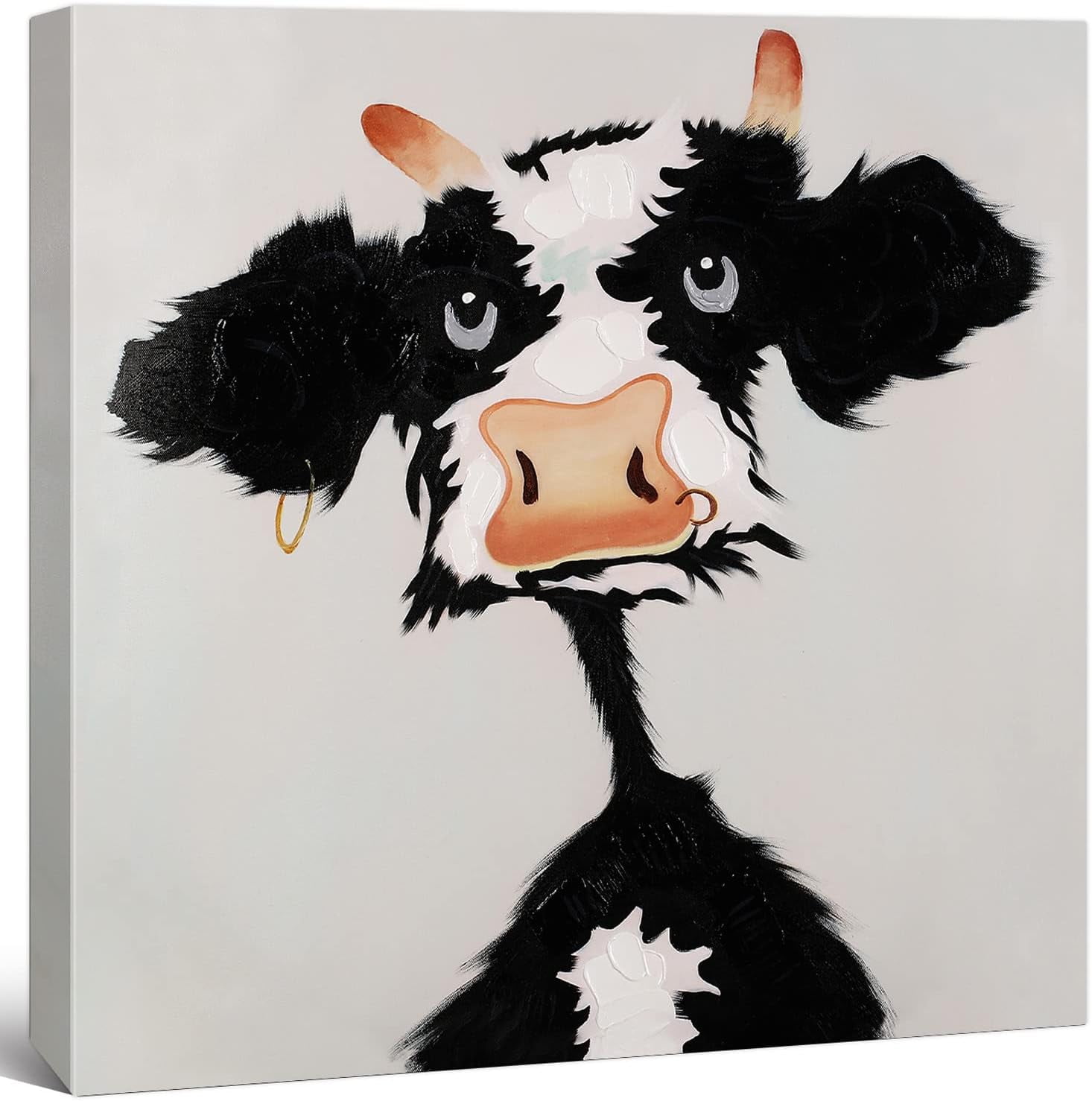 AXXPosters-Modern Animal Pop Art - Framed - Mean Cow Canvas Print Home ...