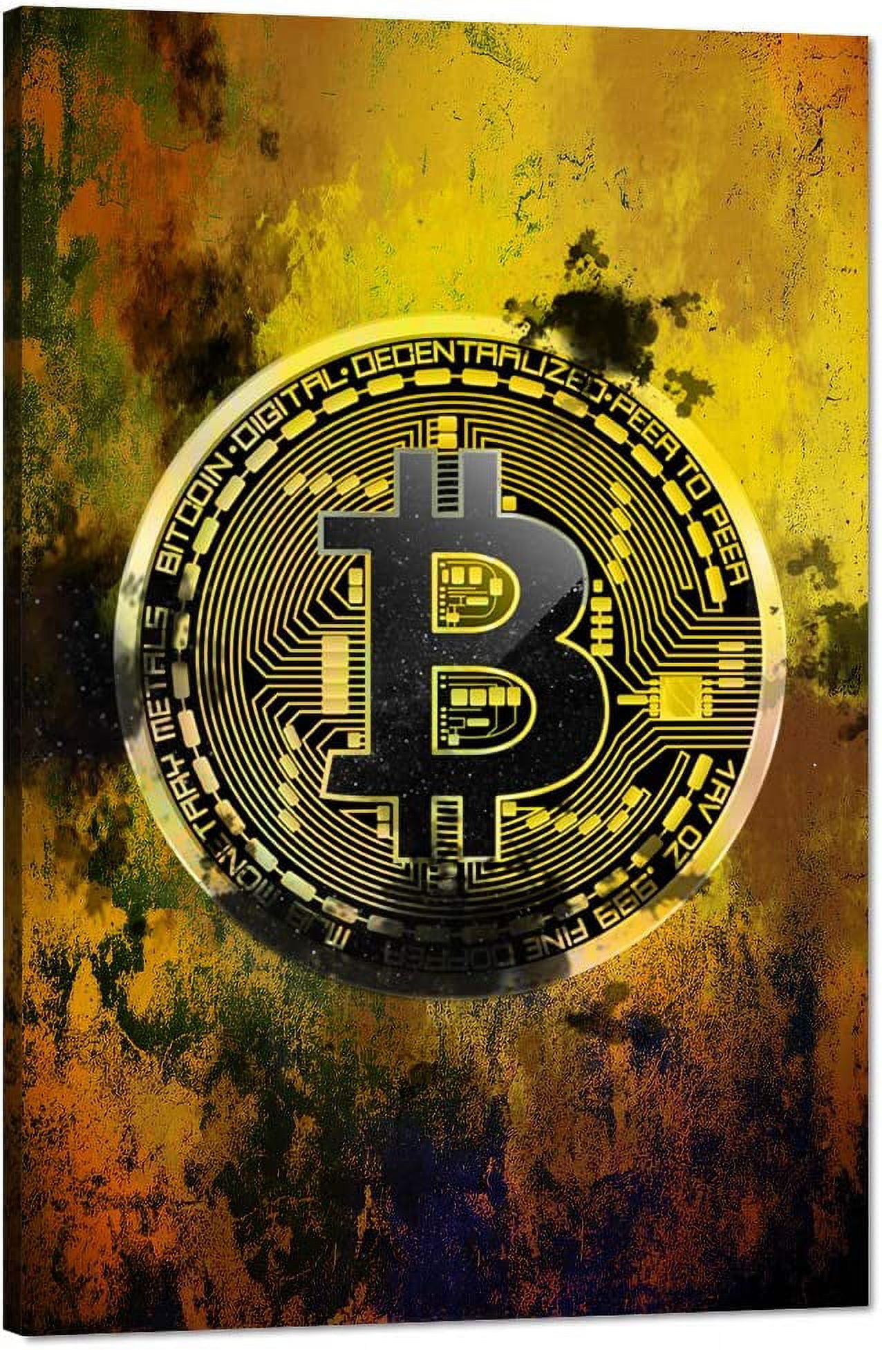 AXXPosters-Modern Inspirational Canvas Wall Art Bitcoin Motivational ...