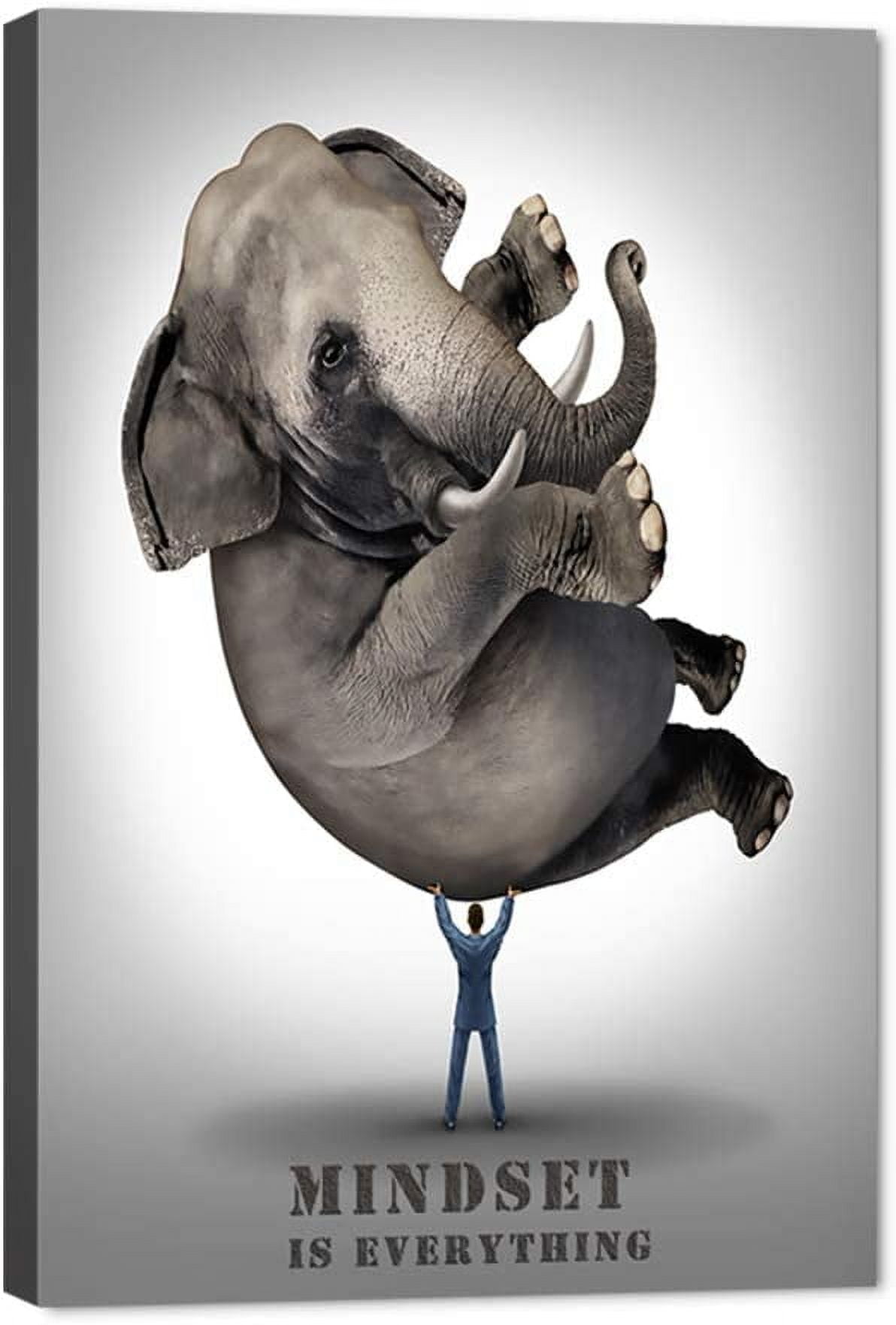 AXXPosters-Motivational Canvas Office Wall Art Wood Inspirational Quote ...