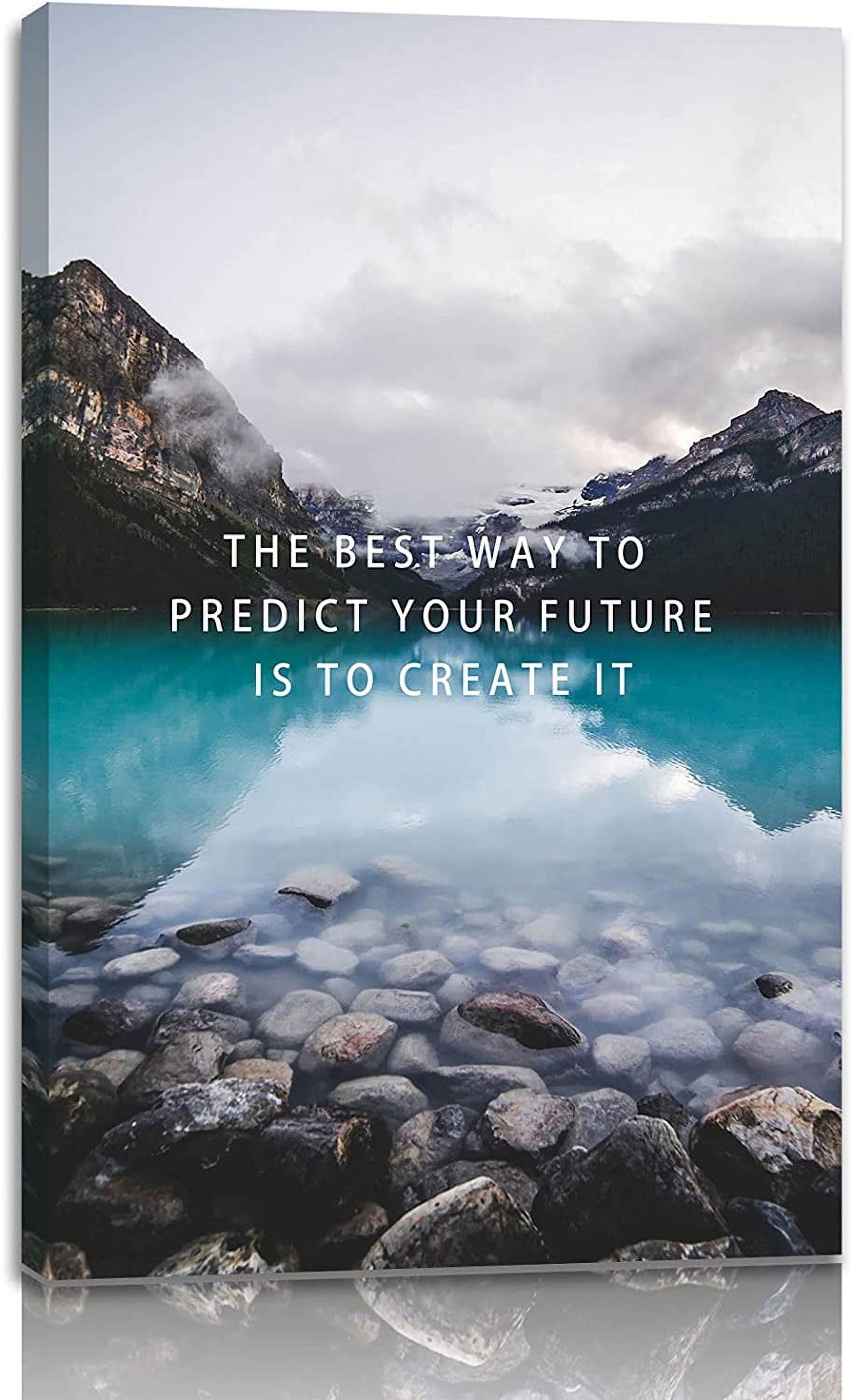 AXXPosters-Motivational Canvas Wall Art -Future Prediction Home Decor ...
