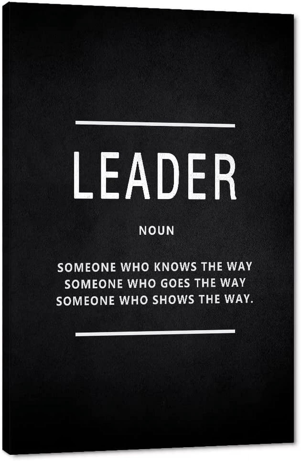 AXXPosters-Motivational Wall Art Leader Noun Inspiring Painting Prints ...