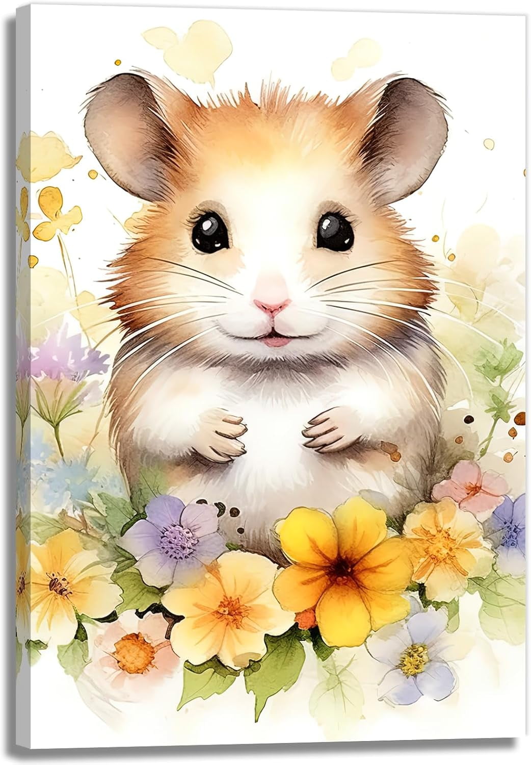 AXXPosters Mouse Canvas Wall Art Cute Mouse Picture Art Print ...