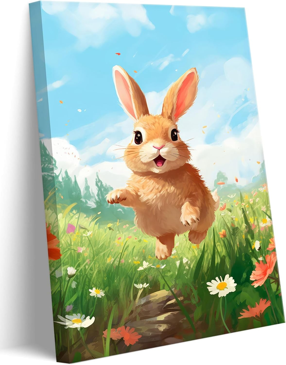 KSIW-Nursery Cute Bunny Canvas Wall Art Baby Room Lovely Animal Wall ...