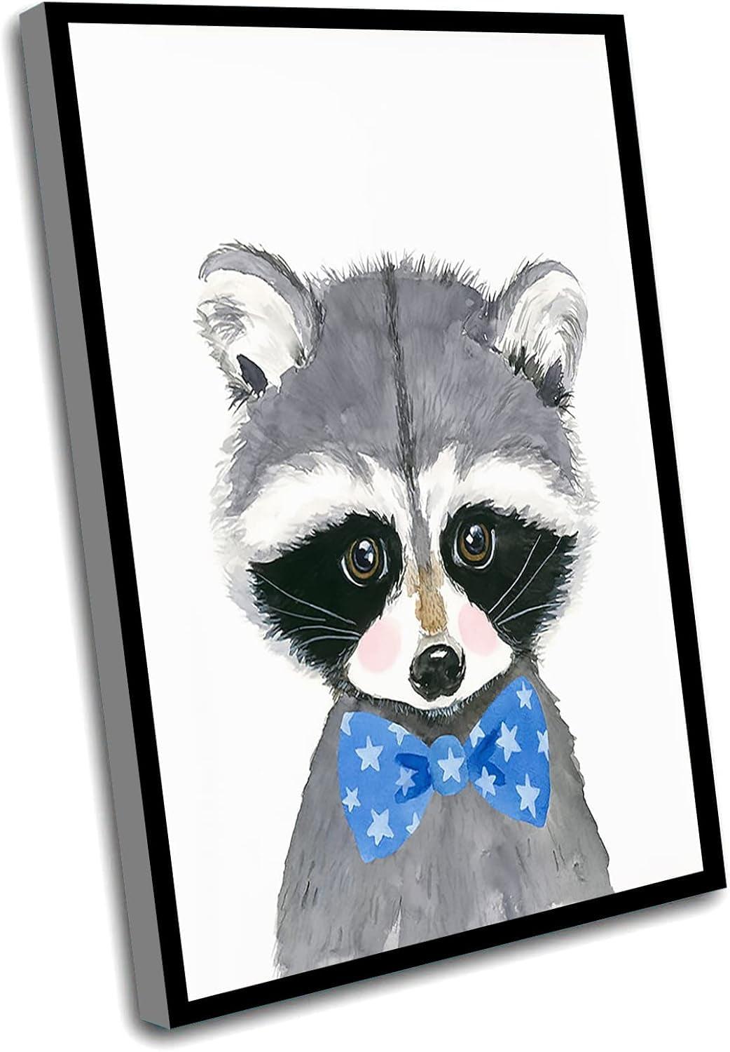 AXXPosters Nursery Wall Art Set,Blue Bow Tie Raccoon,Raccoon Nursery ...