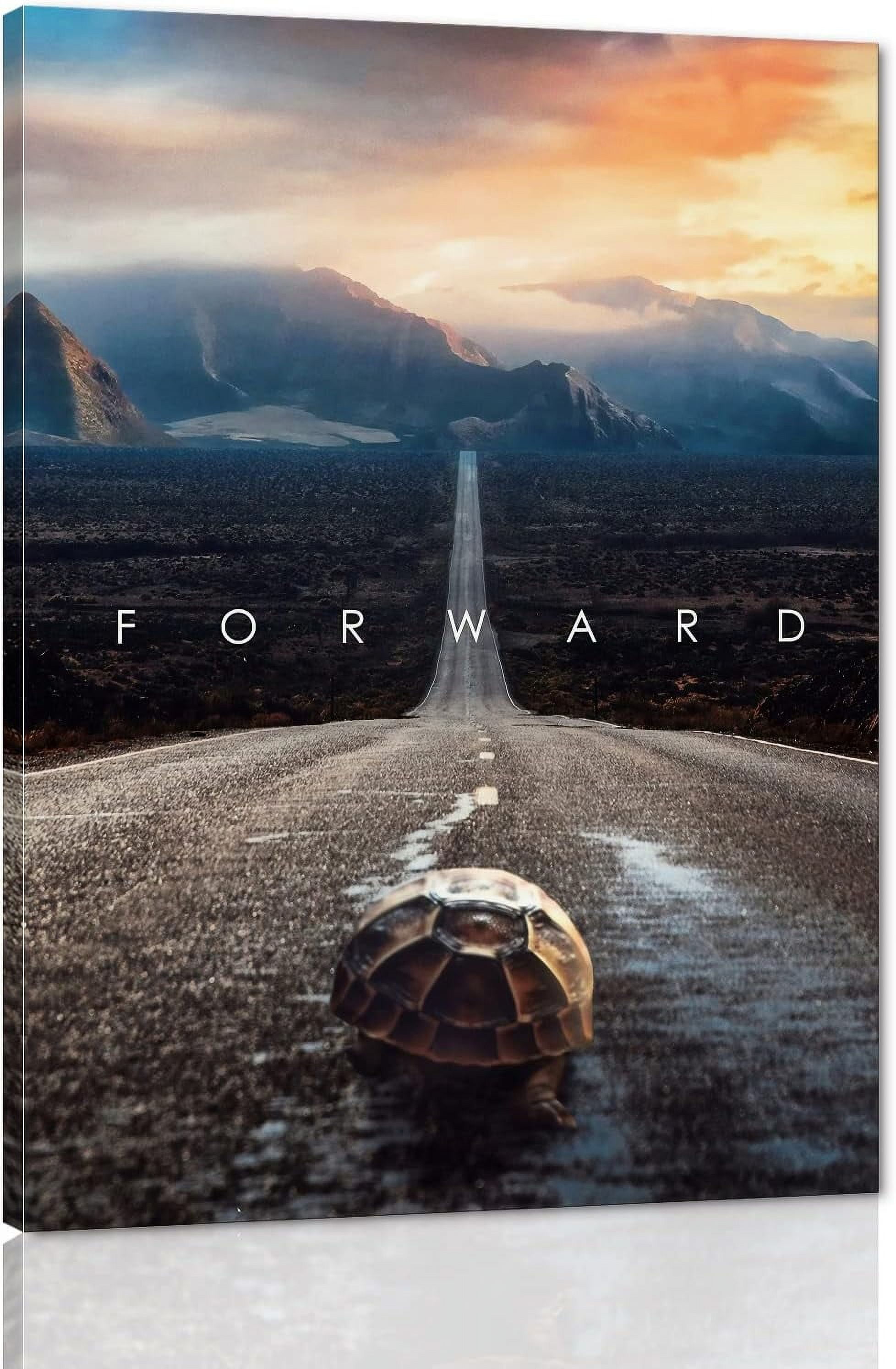 AXXPosters-Office Inspirational Word Quote Wall Art, Tortoise Forward ...