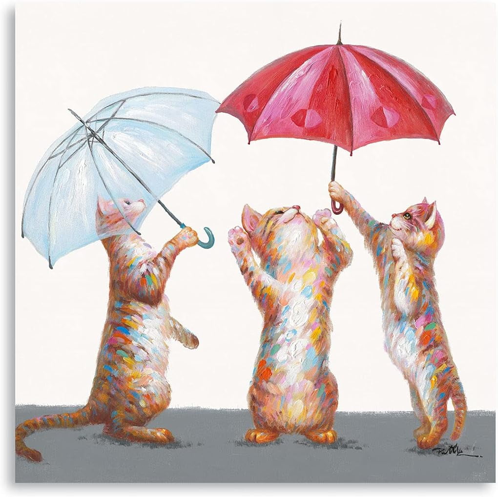 AXXPosters Orange Tabby Cat Wall Art Colorful Cat Artwork Cat Wall Art ...