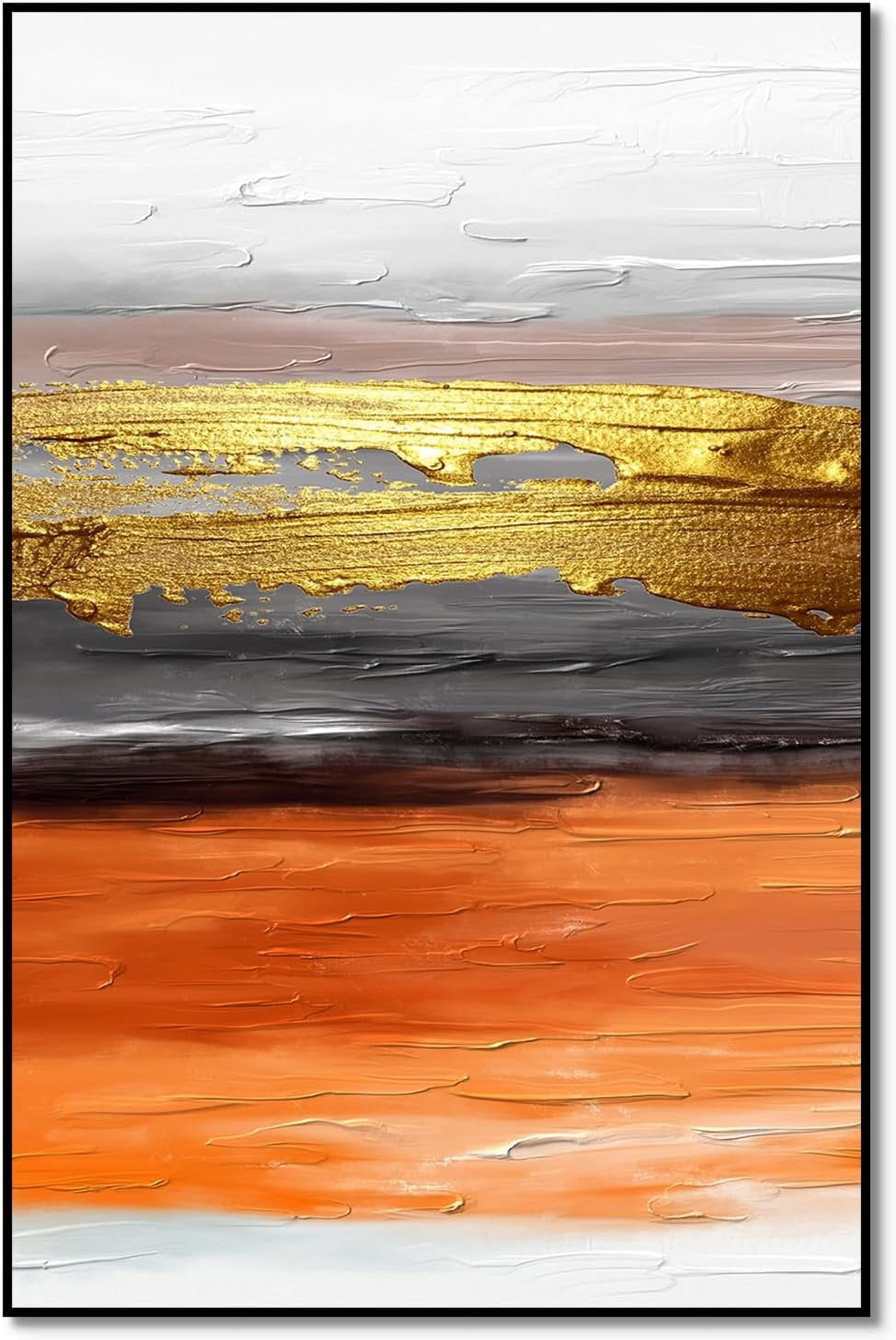 AXXPosters- Orange Wall Decor Living Room: Funky Burnt Orange Vertical ...