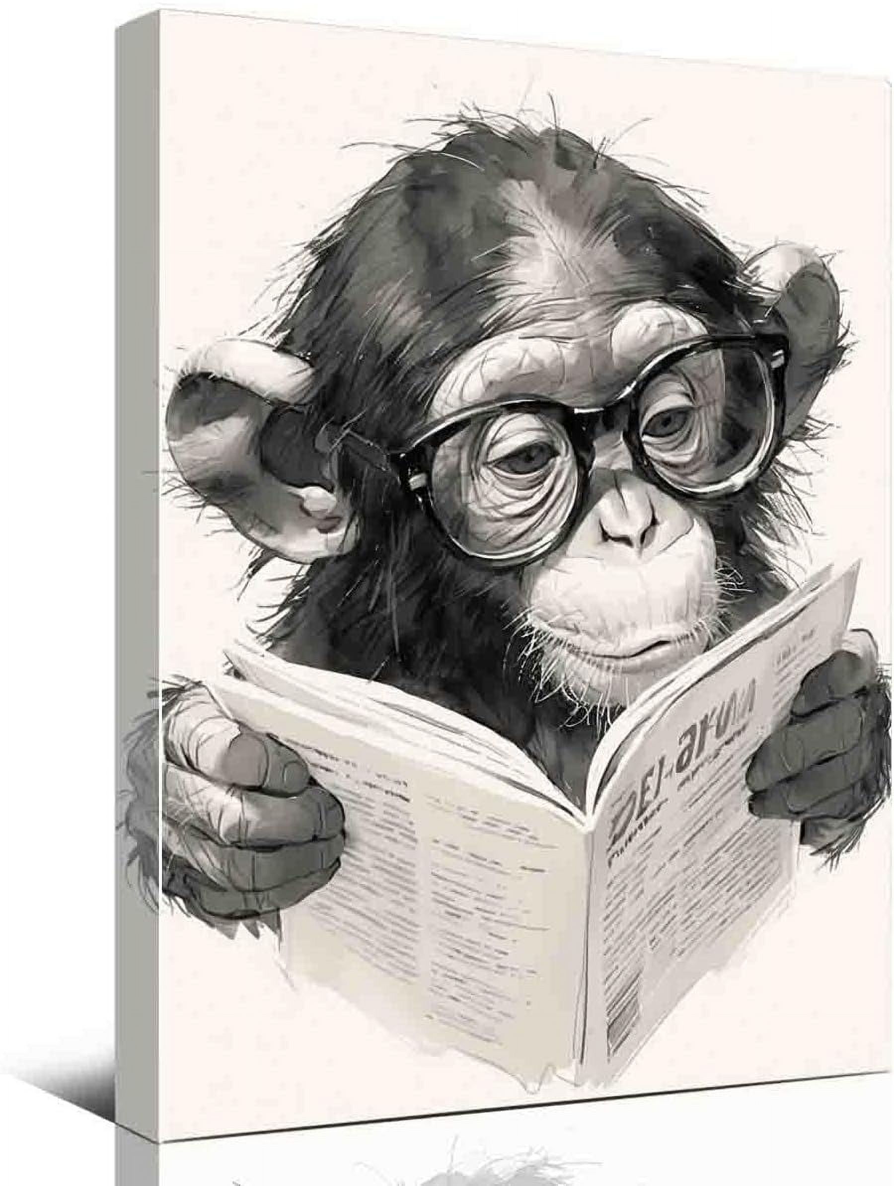 AXXPosters Original-Baby Monkey Print,Jungle Animal,Woodland Animals ...