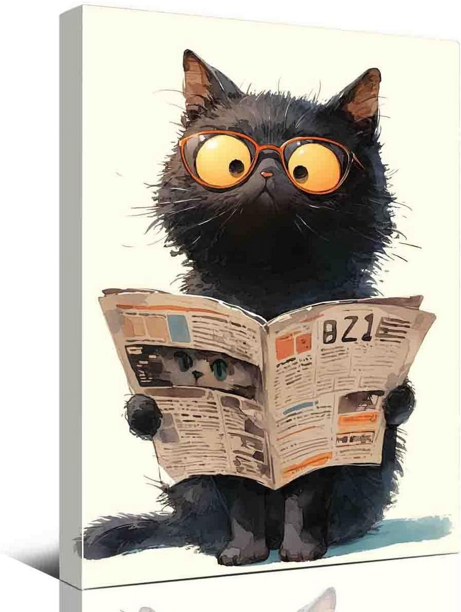 AXXPosters Original-British cat Wall Art,Funny Bathroom Decor,Kids ...