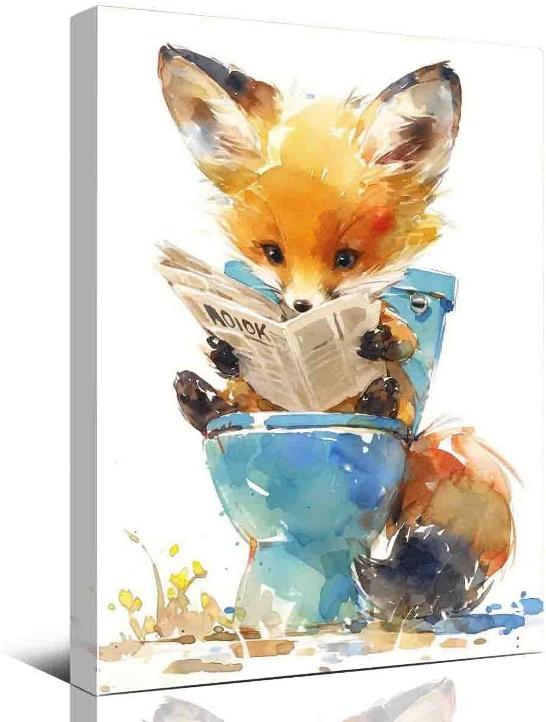 AXXPosters Original-Fox Print,Baby Fox Art,Nursery Animals Wall Art ...