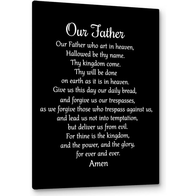 AXXPosters-Our Father Prayer Wall Decor,Christian The Lords Prayer Wall ...