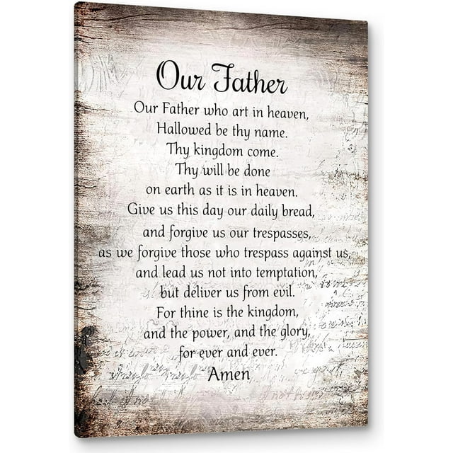 AXXPosters-Our Father Prayer Wall Decor,Christian The Lords Prayer Wall ...