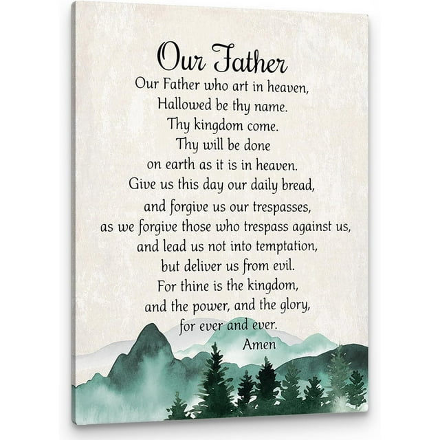 AXXPosters-Our Father Prayer Wall Decor,Christian The Lords Prayer Wall ...