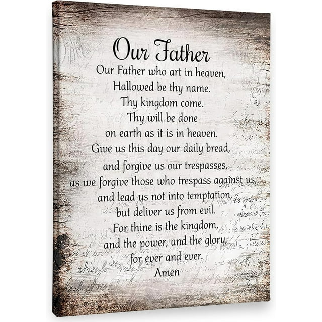 AXXPosters-Our Father Prayer Wall Decor,Christian The Lords Prayer Wall ...