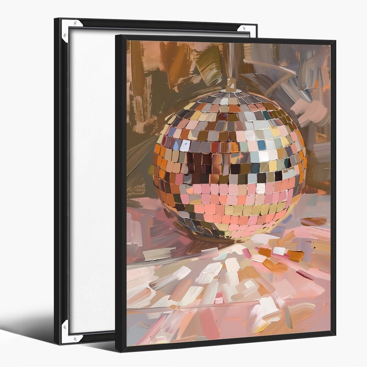 AXXPosters Pink Disco Ball Poster Hot Pink Wall Art Funky Girls Room ...