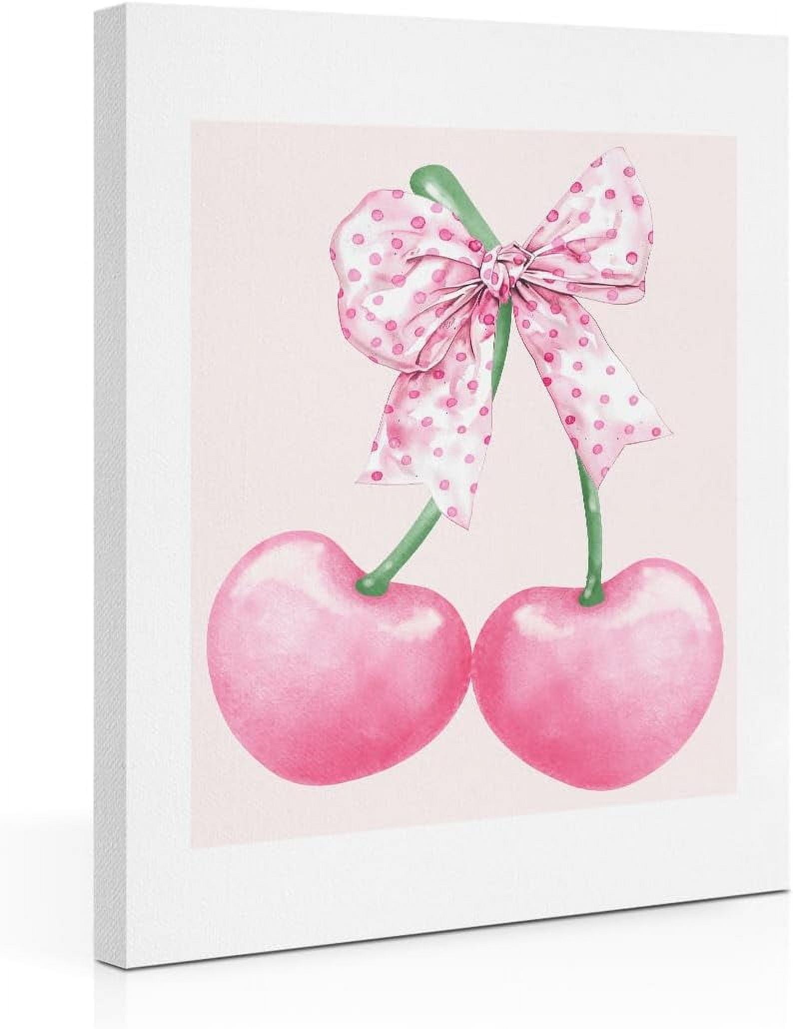 AXXPosters Pink and Orange Wall Art Preppy Things Aesthetic Bow Decor ...