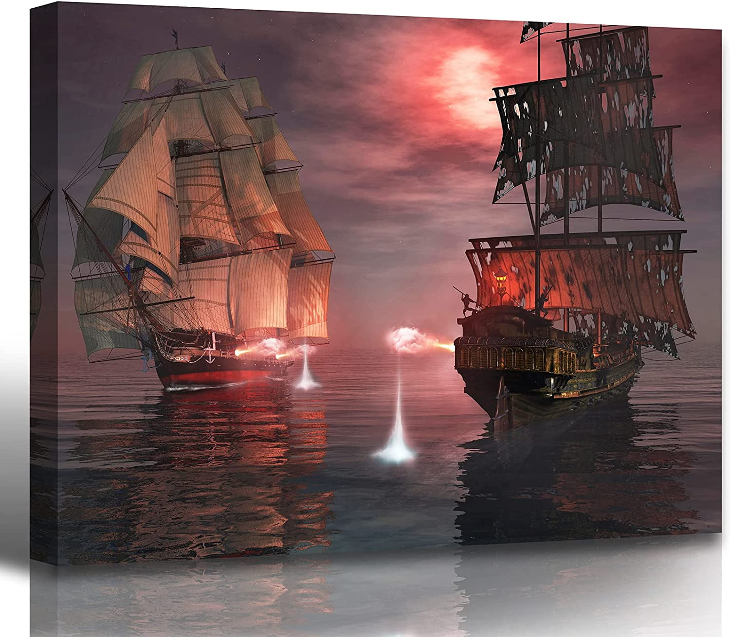 AXXPosters-Pirate Ship Wall Art Decor - Nautical Sailboat Pictures Wall ...