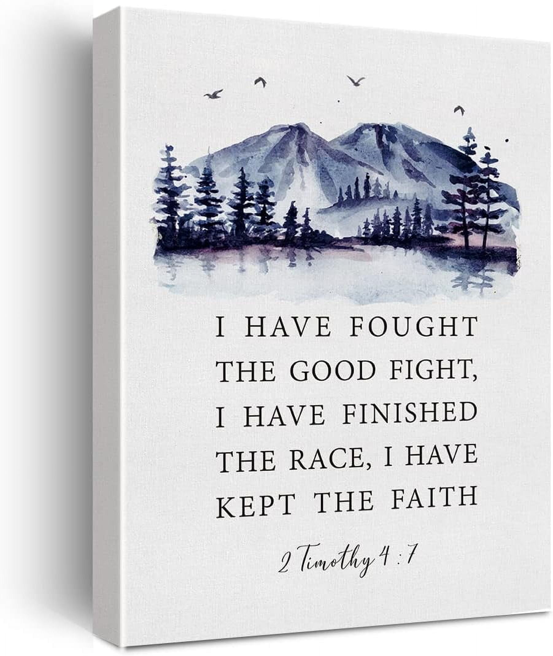 AXXPosters-Positive Bible Verse Canvas Print Wall Decor Watercolor 2 ...